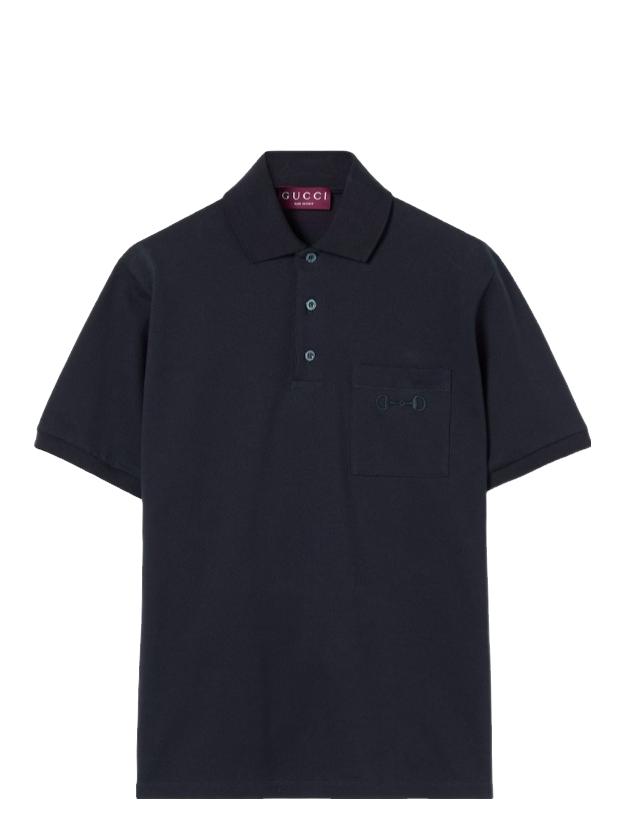 GUCCI Gucci Embroidery Piquet Polo Shirt